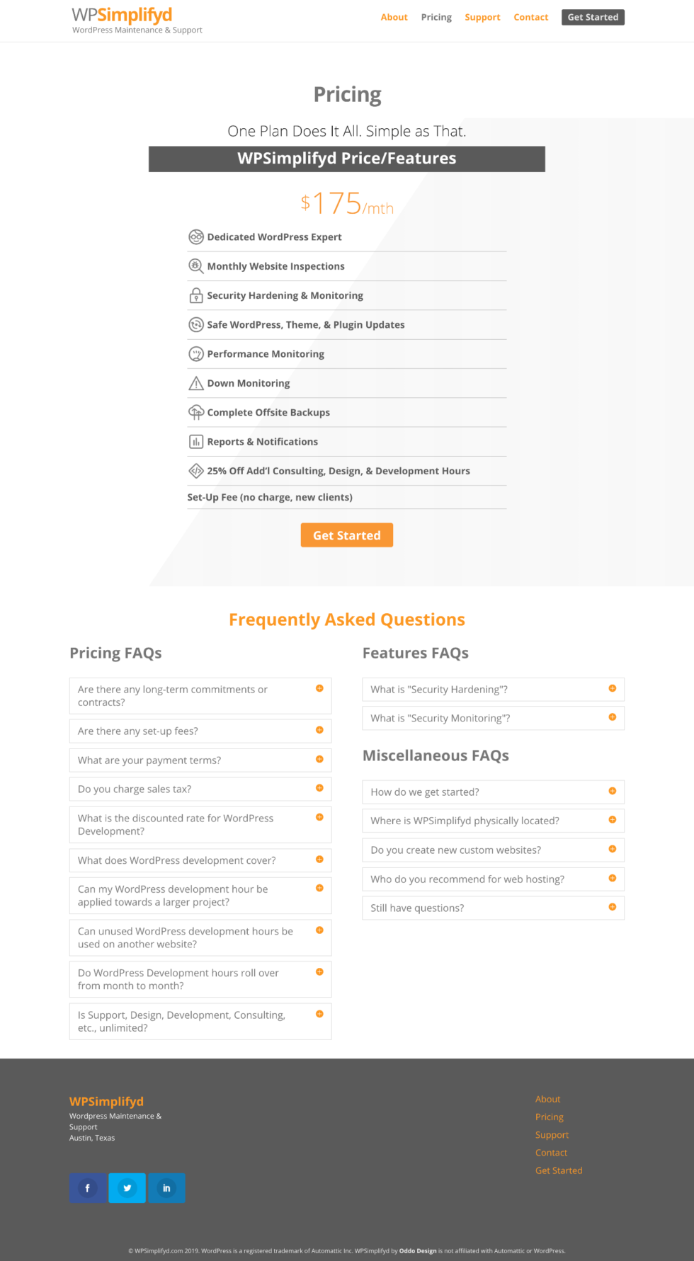 WPSimplifyd - Oddo Design
